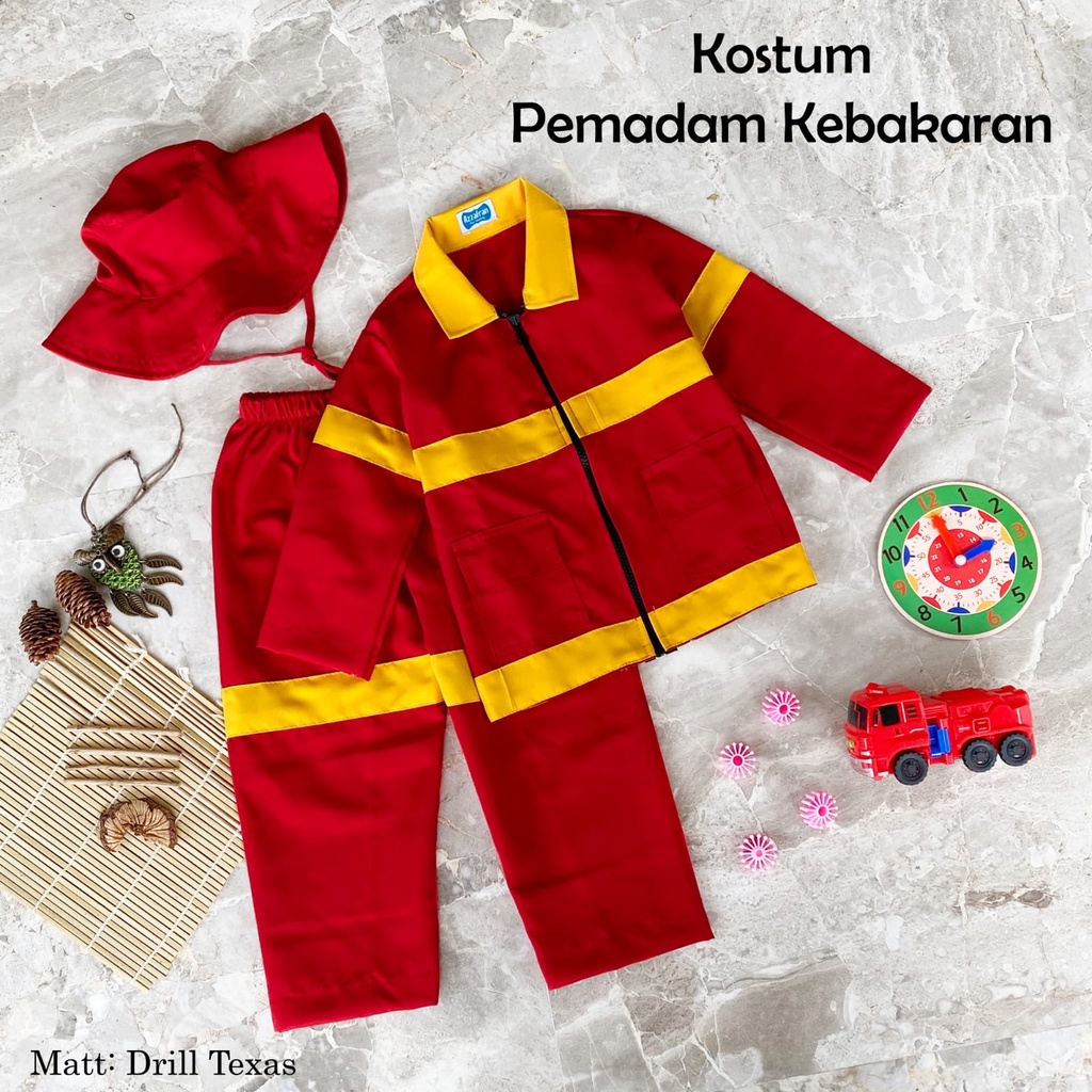 Jual Setelan Pemadam Kebakaran/Seragam DAMKAR/Kostum Photoshoot/Kostum ...