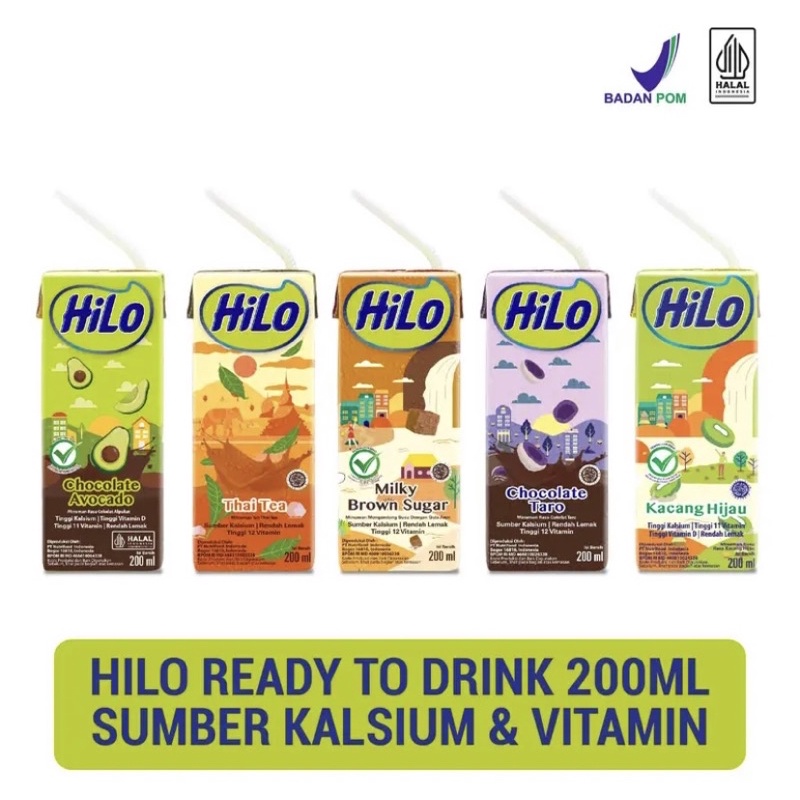 Jual Hilo Thai Tea / Brown Sugar / Chocolate Taro / Chocolate Avocado ...
