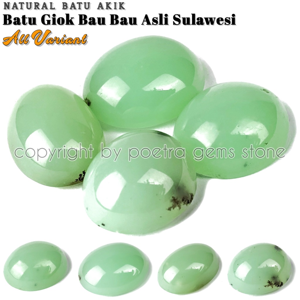 Jual Natural Batu Akik Giok Hijau Bau Bau Asli Sulawesi | Shopee Indonesia