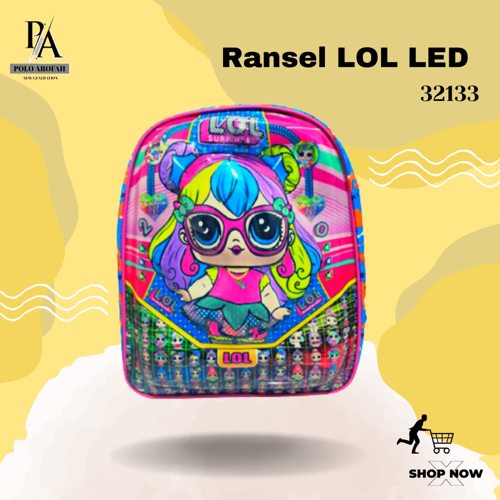 Jual COD/ Ransel Sekolah TK Anak Cewek 32133 LOL Bagus 3D + LED ...