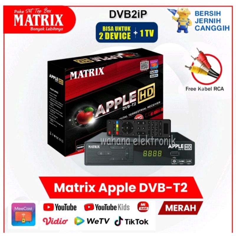Jual Set top box STB matrix apple merah | Shopee Indonesia
