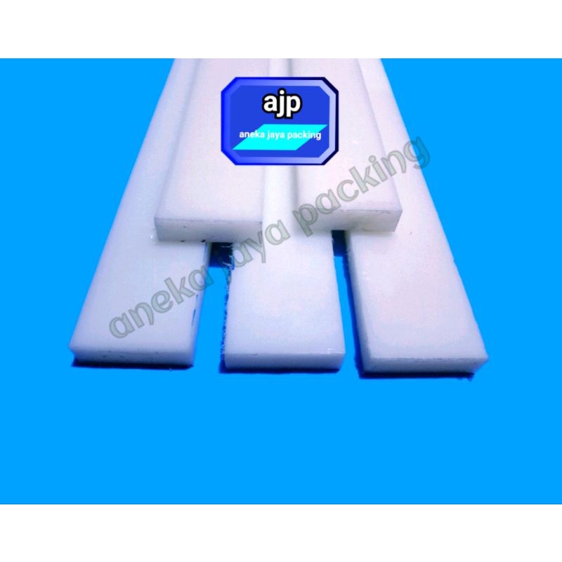 Jual nylon sheet tebal 15mm x 3cm x 94,5cm pe putih hdpe lembaran ...