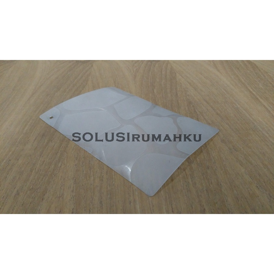 Jual Per Meter Plastik Fiber Pagar Motif Batu Putih Plat Tutup Penutup ...