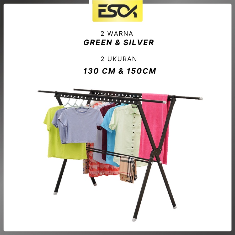 Jual ESOK Jemuran Baju Lipat Rak Jemuran Portable Serbaguna Jemuran ...