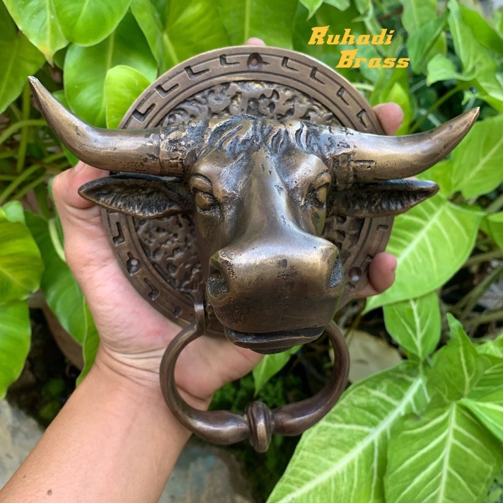 Jual Ketukan pagar kuningan / Ketukan pintu rumah kuningan antik motif ...