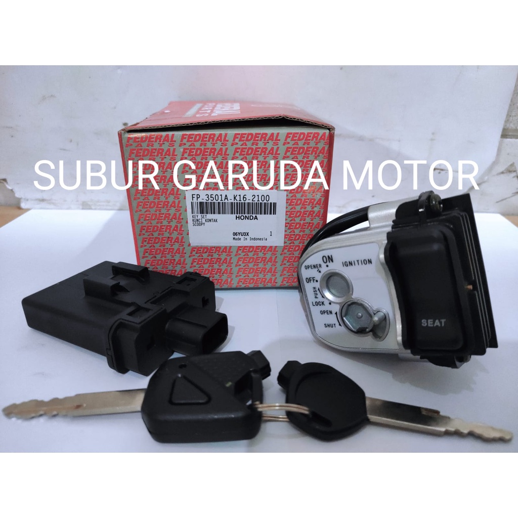 Jual KUNCI KONTAK SCOOPY FI REMOTE TIPE K16 KEY SET KOMPLIT MERK ...