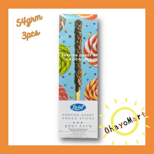 Jual Lovint Popping candy choco sticks / Biskuit stick Permen & Cokelat ...