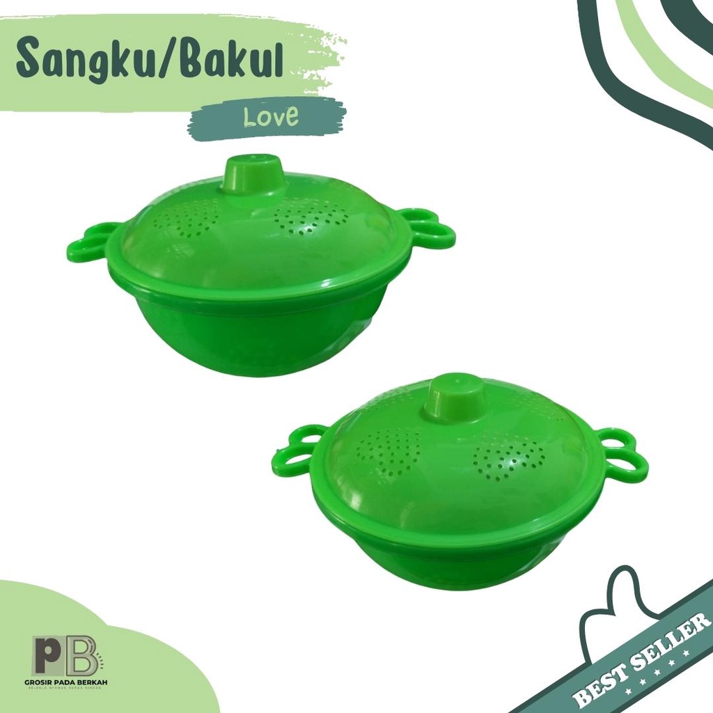 Jual GPB - Sangku Nasi Plastik Bentuk Love - Bakul Nasi - Tempat Nasi ...