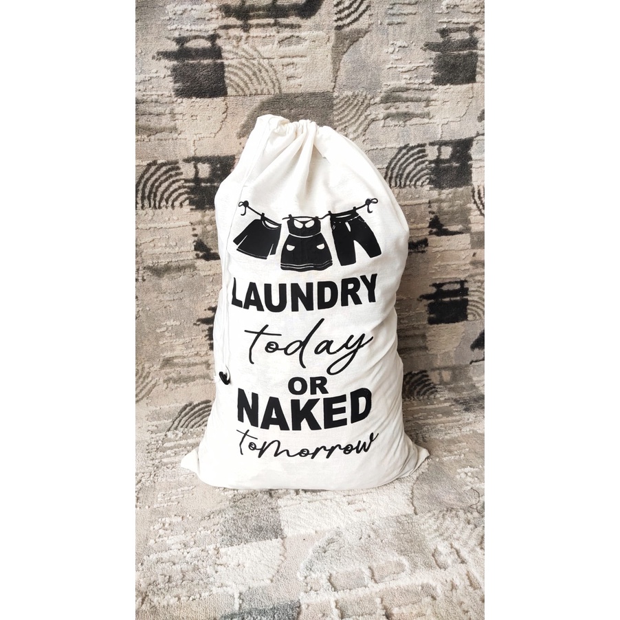 Jual PROMO >>>>>>> LAUNDRY BAG KAIN KANVAS I..!! Tas Laundry Bahan ...
