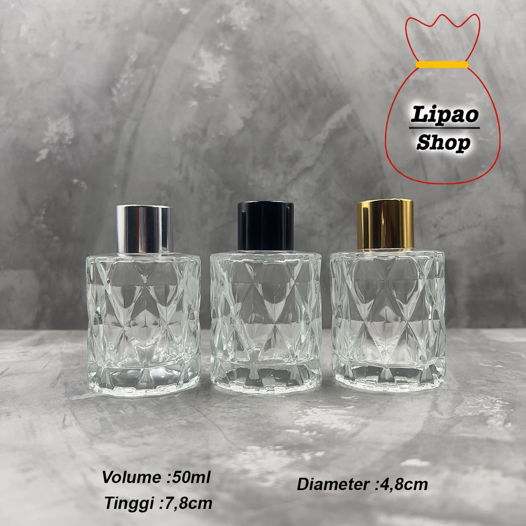 Jual Botol Reed Diffuser Crystal CUT 50ml Kaca Kristal TEBAL ...