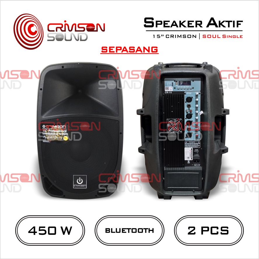 Jual SPEAKER AKTIF 15 Inch 450 Watt TWS System CRIMSON SOUL 15 ...
