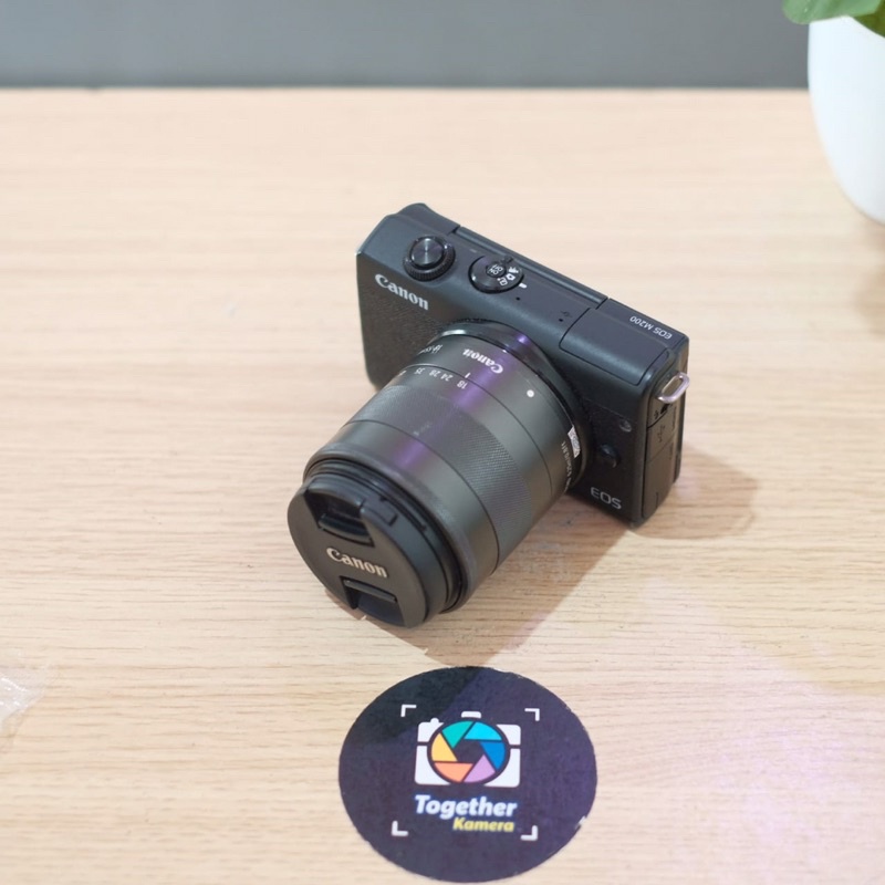 Jual canon eos m200 sama lensa kit 15-45mm second mulus termurah | Shopee Indonesia