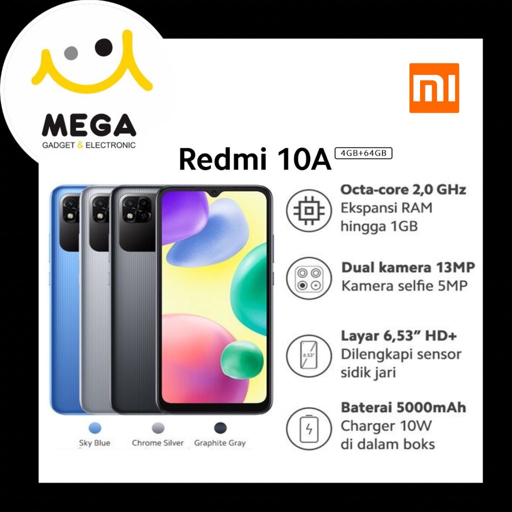 Jual Xiaomi Redmi 10A 4GB + 64GB Garansi Resmi Xiaomi Indonesia ...