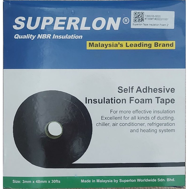 Jual Superlon Adhesive Insulation Foam Tape / Isolasi Insulasi Aerotape ...