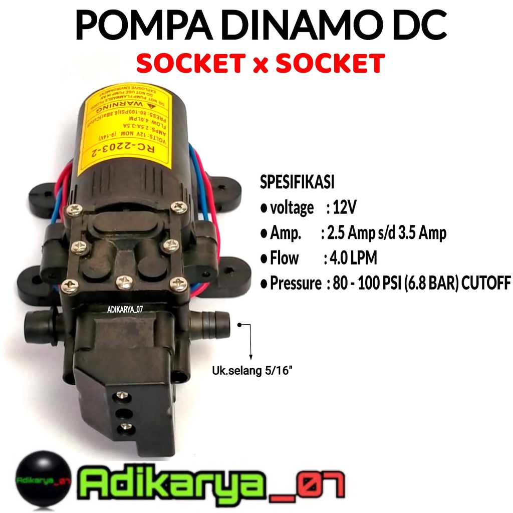 Jual Pompa Dinamo 12 v pompa dinamo sprayer elektrik 1 AM Pompa DC Cuci ...