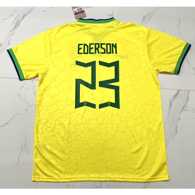 Jual BAJU BOLA JERSEY BRAZIL HOME 2022/2023 PLUS NAMESET “EDERSON 23 ...