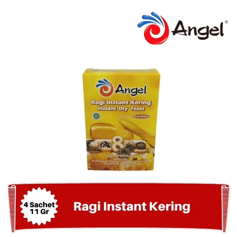 Jual ANGEL RAGI INSTANT DRY YEAST SACHET 11 GRAM (1 PACK 4 SACHET ...