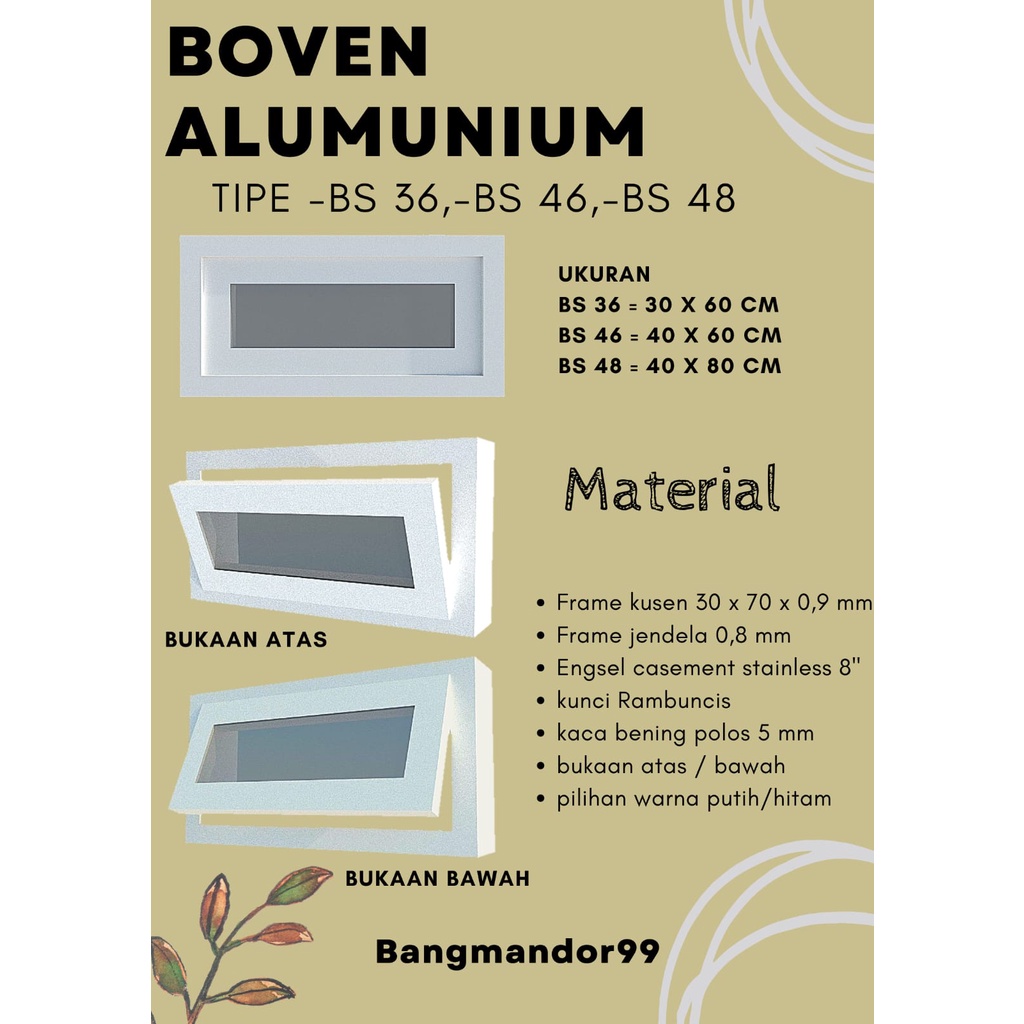 Jual Bouven Alumunium | Shopee Indonesia