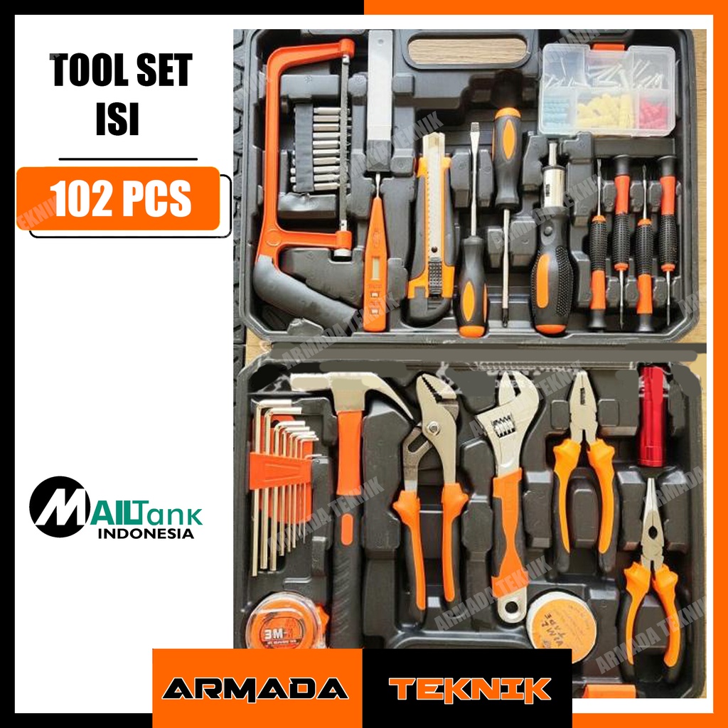 Jual Toolbox SH-159 Toolkit Set 102 Pcs Mailtank | Shopee Indonesia