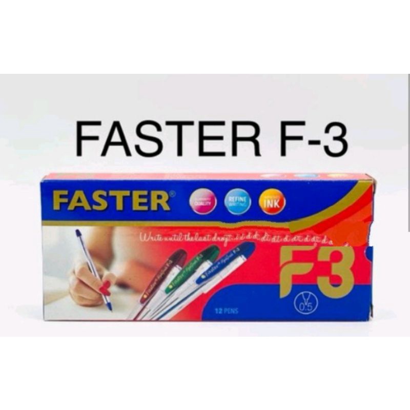 Jual Bolpen Pulpen Bolpoin Faster F3 / F-3 0.5 mm harga 1 pcs | Shopee ...