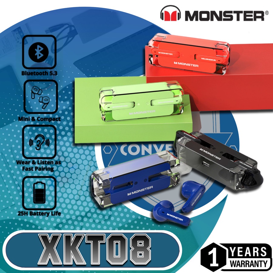 Jual Lenovo MONSTER XKT08 HiFi AAC + SBC TWS True Wireless Bluetooth 5. ...