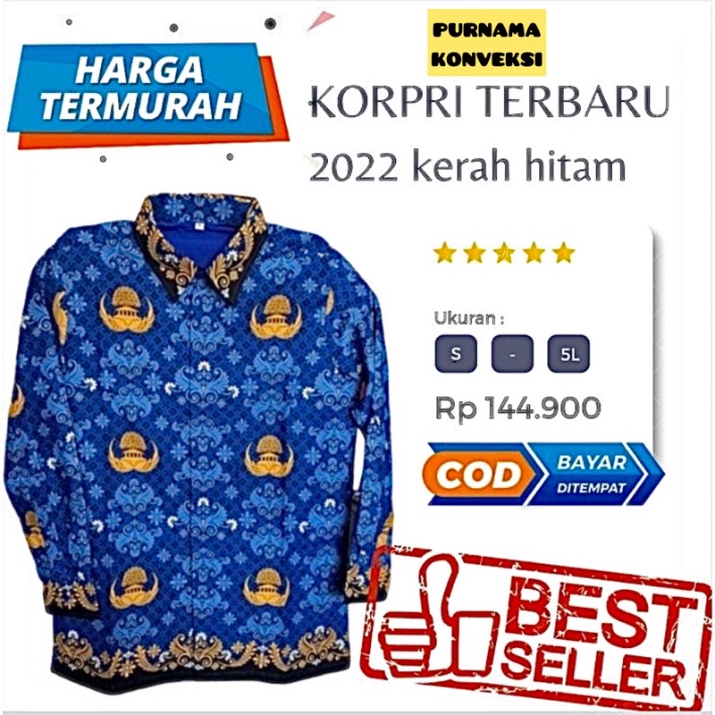 Jual Baju Seragam Korpri Pria dan Wanita Full Furing Kerah Hitam Terbaru | Baju Seragam Pegawai ...