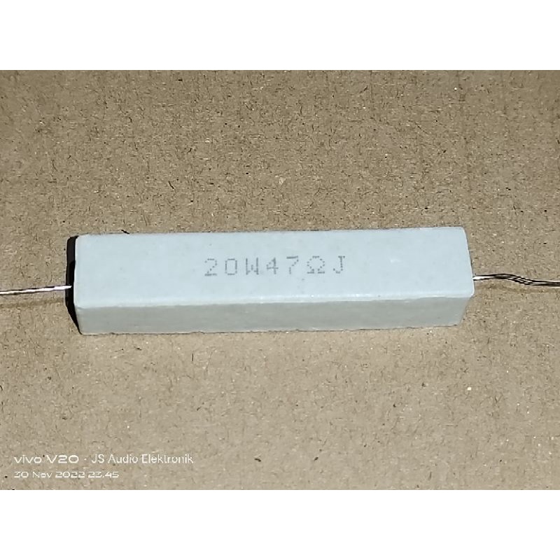 Jual Resistor 20w 47r resistor kapur 20 watt 47 ohm murah | Shopee ...