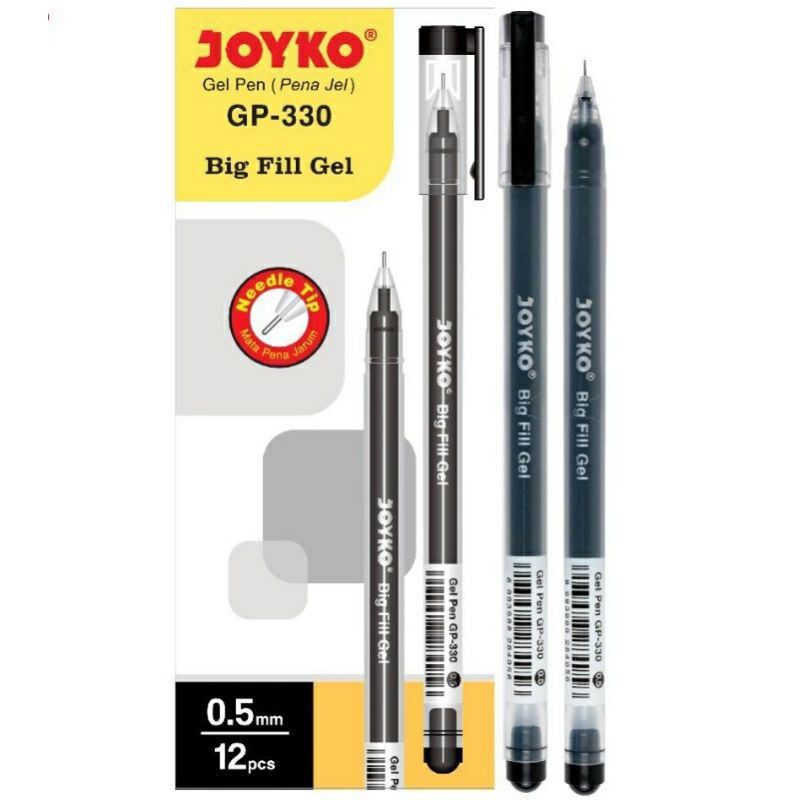Jual Pulpen Gel Joyko Big Fill Gel Gp-330 1 Pack / Pena Ballpoint ...