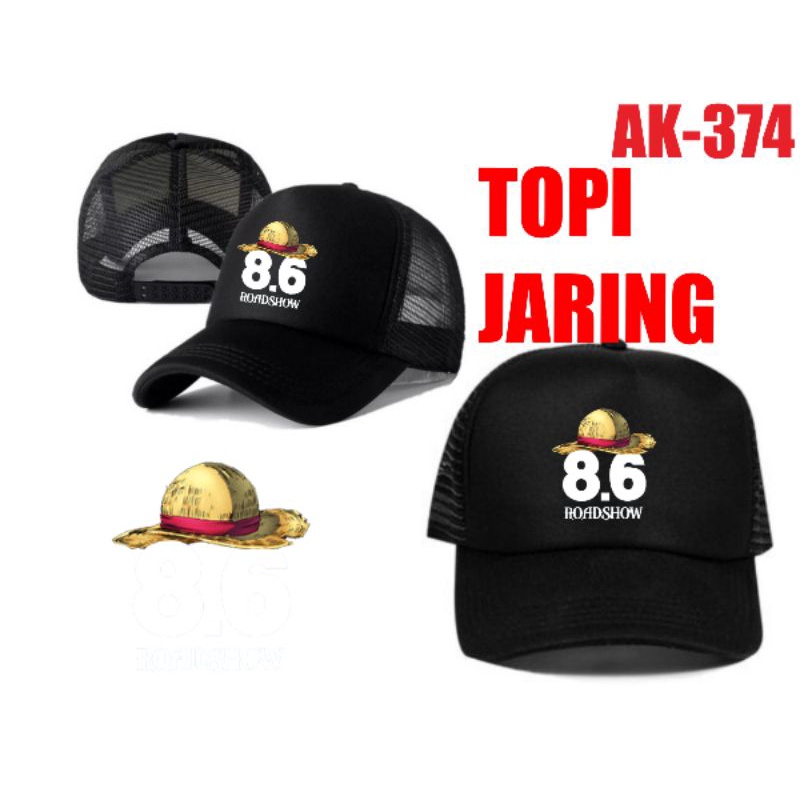 Jual topi!!! belakang model jaring. topi gambar logo one peace 86 ak ...