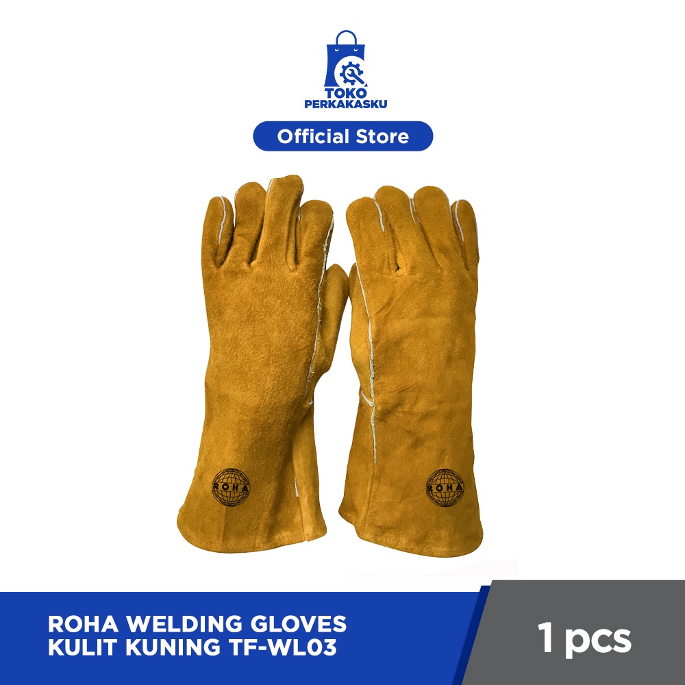 Jual Roha Welding Gloves Kulit Kuning TF-WL03 | Shopee Indonesia