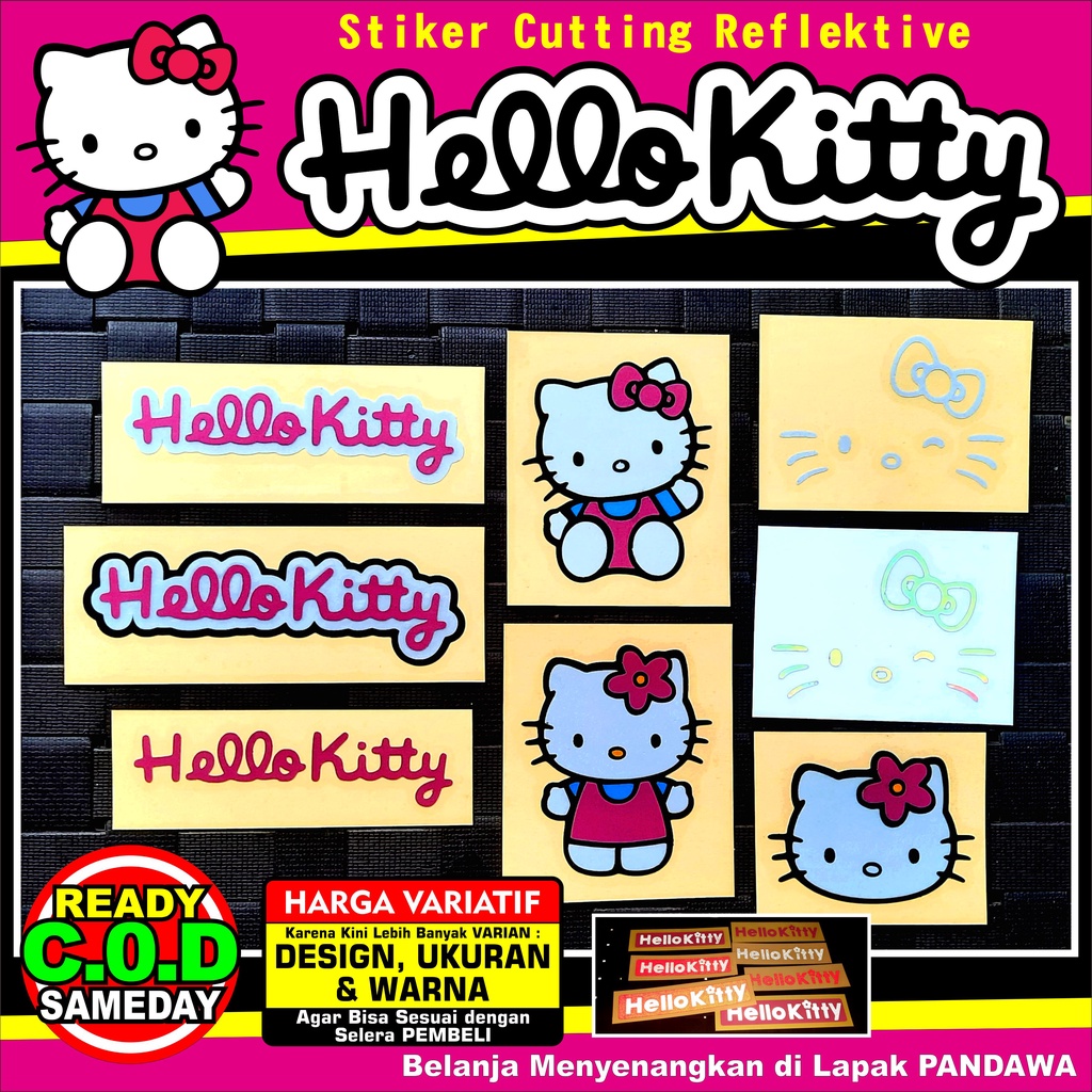 Jual Stiker Cutting Reflektive : " HELLO KITTY " | Shopee Indonesia