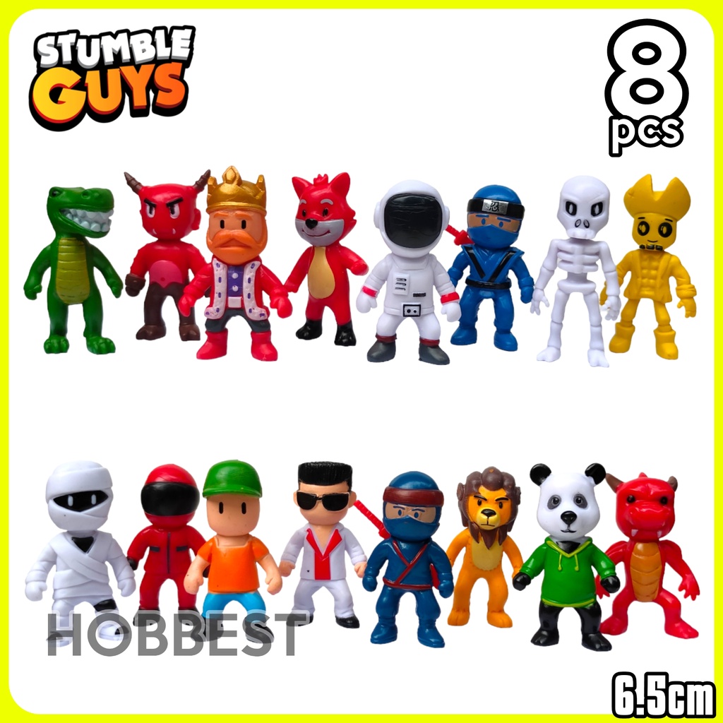 Jual Action Figure STUMBLE GUYS set isi 8 pcs - Miniatur Topper Kue ...