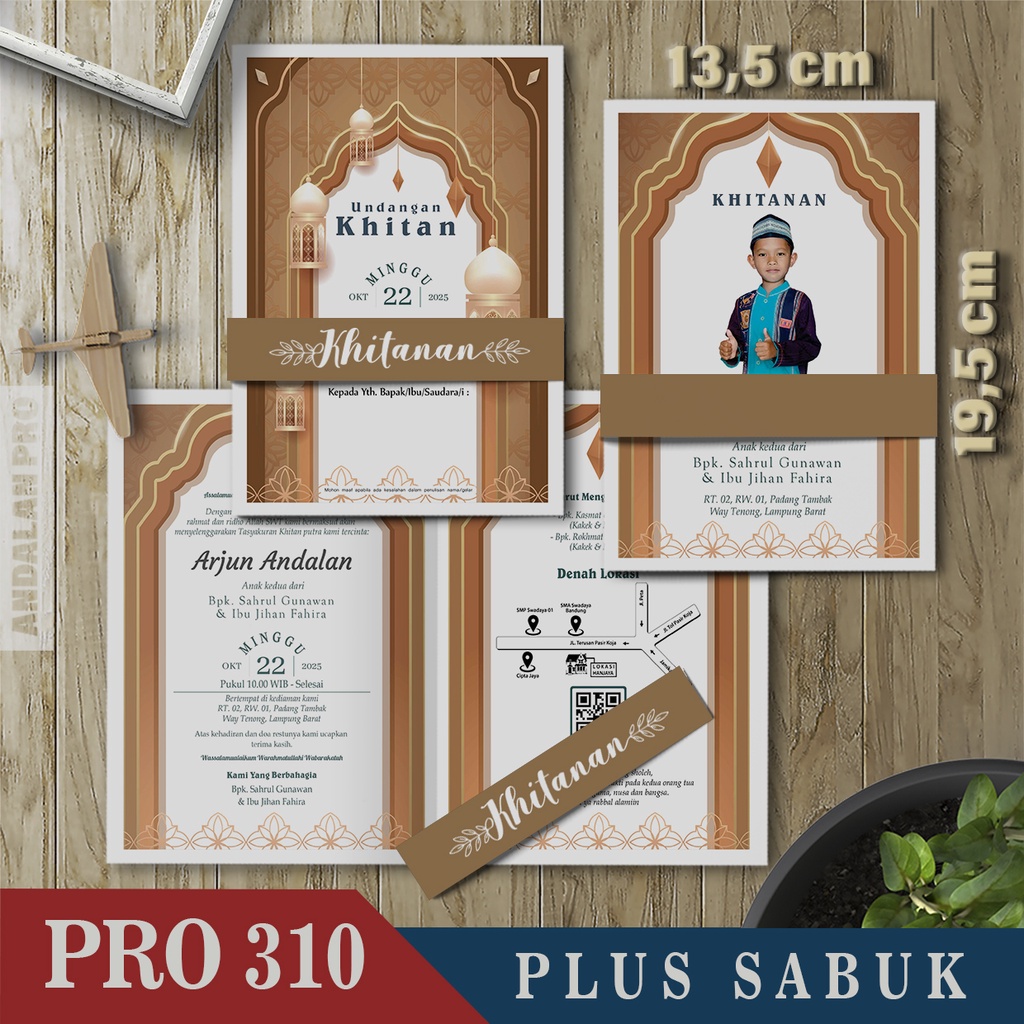 Jual Pro 310 Khitan / Khitanan - Cetak Undangan Tema Muslim / Islami ...