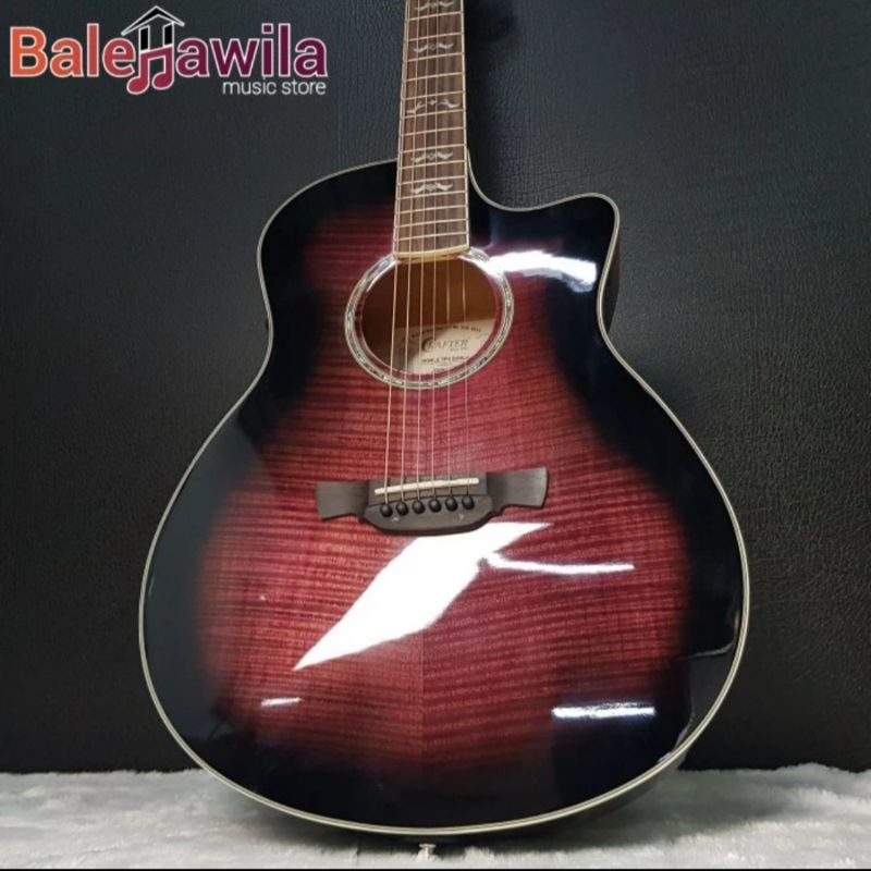 Jual Gitar Akustik Elektrik CRAFTER NOBLE TPS Edition Flame Maple Ori ...