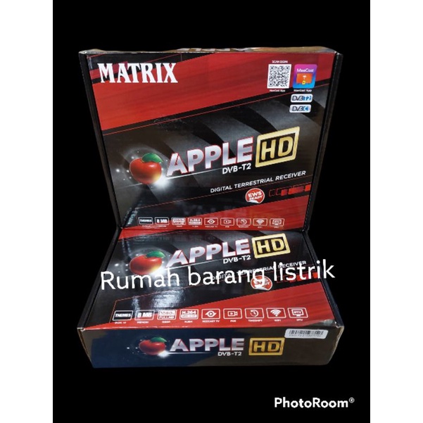 Jual SET TOP BOX MATRIK APPLE HD DVB_MERAH | Shopee Indonesia