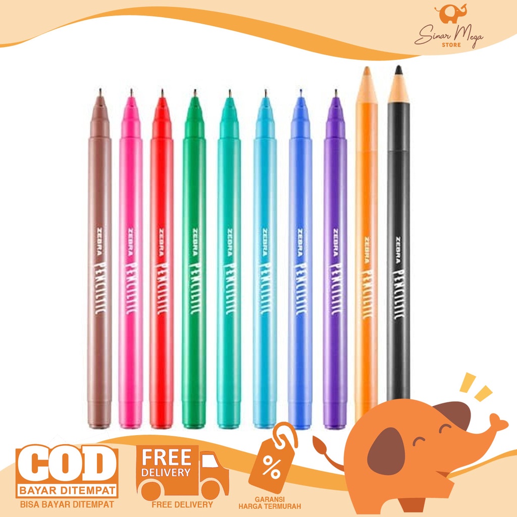 Jual Zebra Penciltic Pulpen Spidol Color Warna 0,4 | Shopee Indonesia