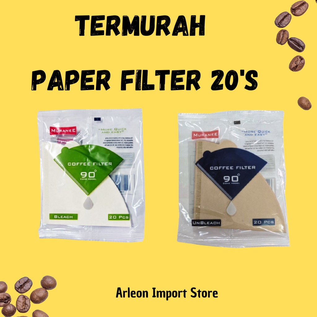 Jual Paper Filter Coffee Muranee Kertas Filter Saringan Kopi V60 Size ...