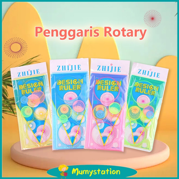 Jual Mumystation Garisan Rotary Pattern Bunga/penggaris rotari rotary ...