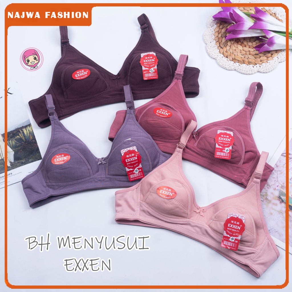 Jual NAJWA - Bra Bh Wanita Menyusui Exxen / Nursing Bra Tanpa Kawat Tanpa Busa Bahan Premium ...