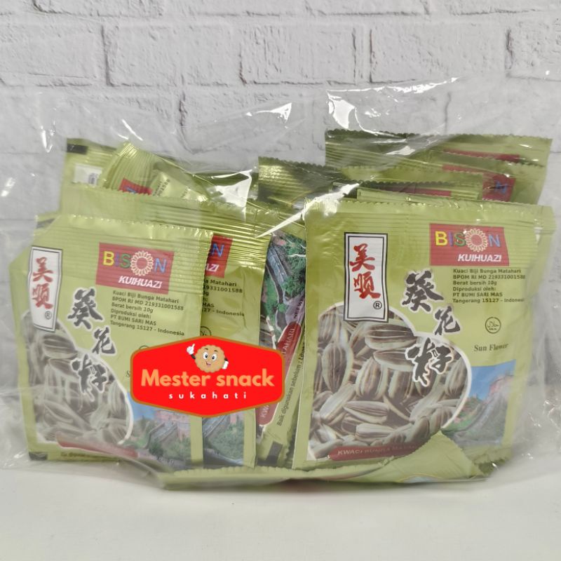 Jual Kuaci Bison 10 gram (1 pack isi 20 pcs) | Shopee Indonesia