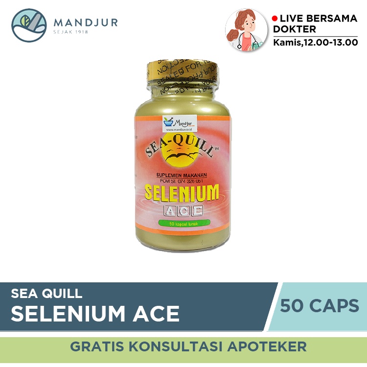 Jual Sea Quill Selenium Plus ACE - Isi 50 Kapsul Lunak | Shopee Indonesia