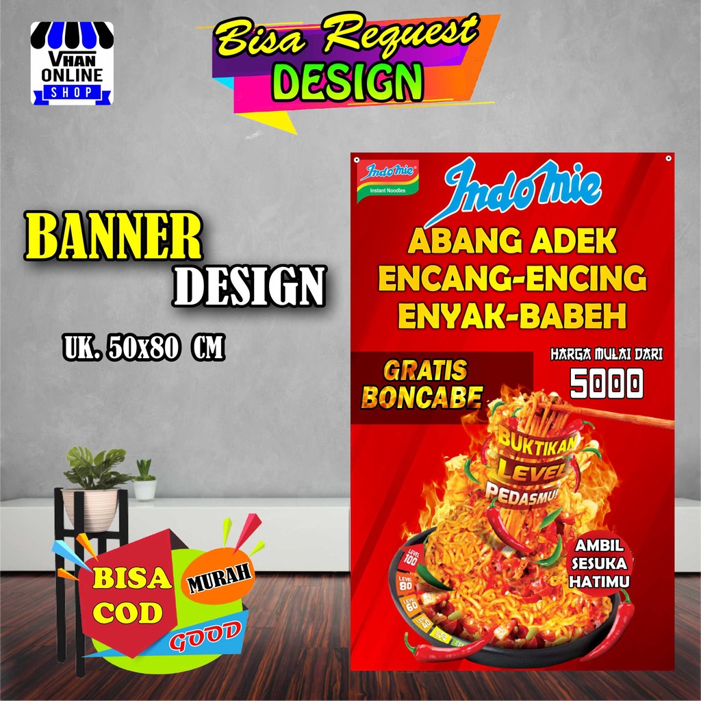 Jual Spanduk Banner Warung Indomie, Warmindo, Warung Makan Keren ...