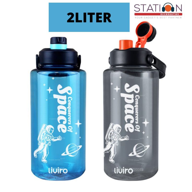 Jual Botol Air Minum Plastik 2 Liter/ Botol SPACE Astronot BPA FREE ...