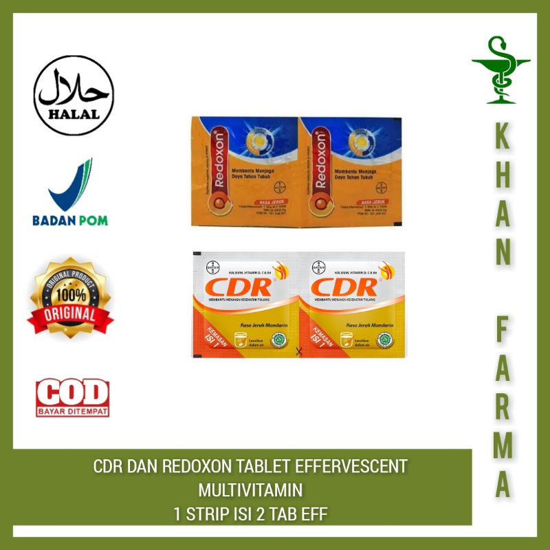 Jual CDR DAN REDOXON TABLET EFFERVESCENT MULTIVITAMIN 1 SACHET ISI 2 TAB EFF | Shopee Indonesia