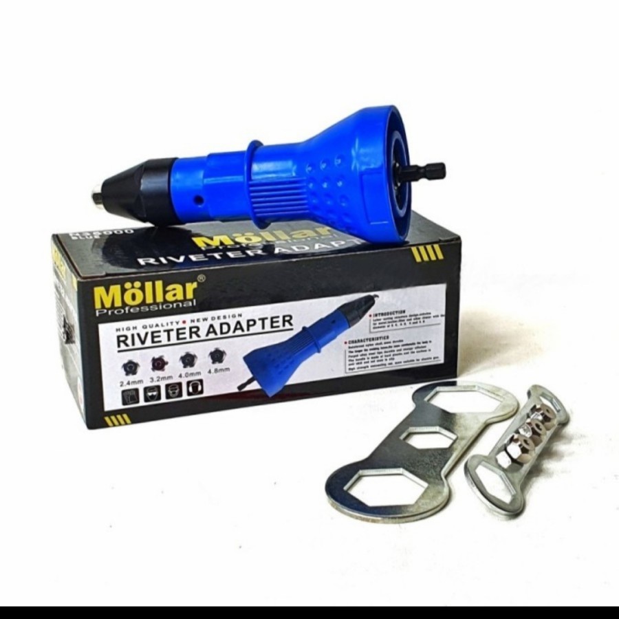 Jual Mollar Adaptor Konverter Bor Listrik Kepala Mata Bor Tang Rivet ...