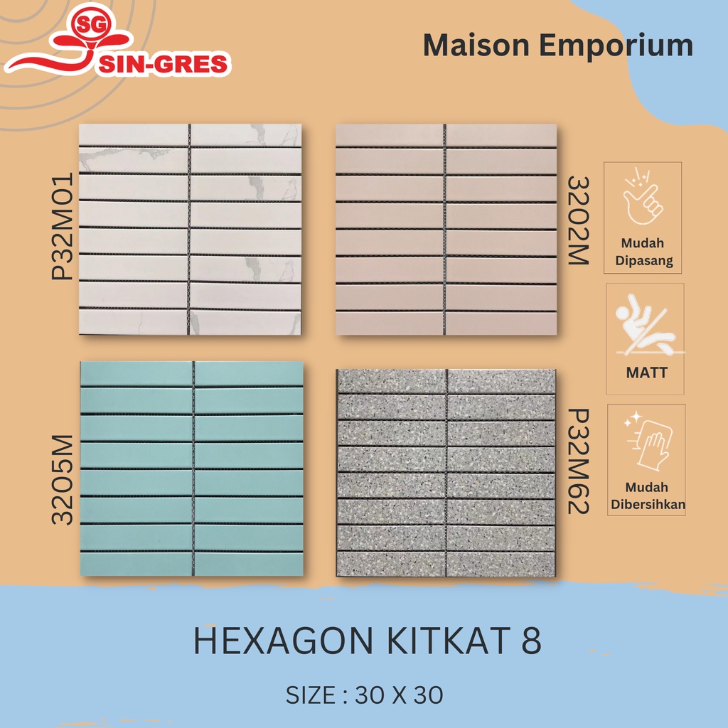Jual MOSAIC KERAMIK SIN-GRES PERSEGI PANJANG / mozaic mosaik mozaik ...