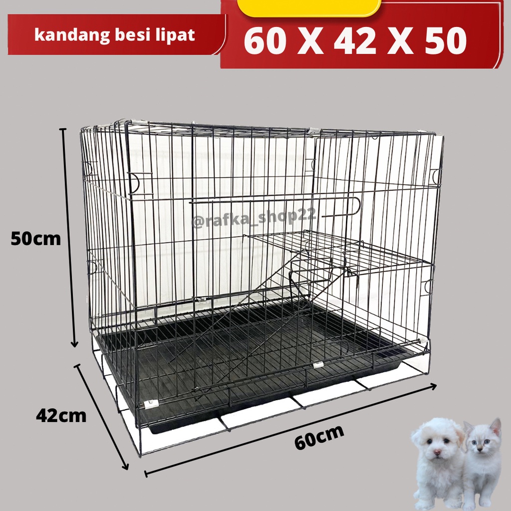 Jual KANDANG BESI LIPAT UKURAN 60X50X42 TINGKAT | Shopee Indonesia