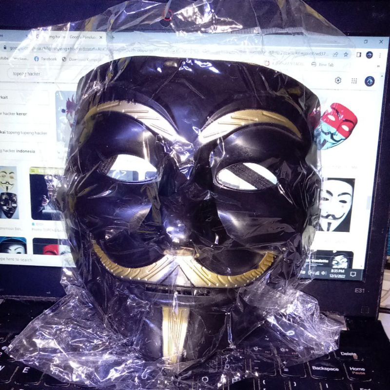 Jual Topeng Hacker Halloween Joker Anonymous Black | Shopee Indonesia
