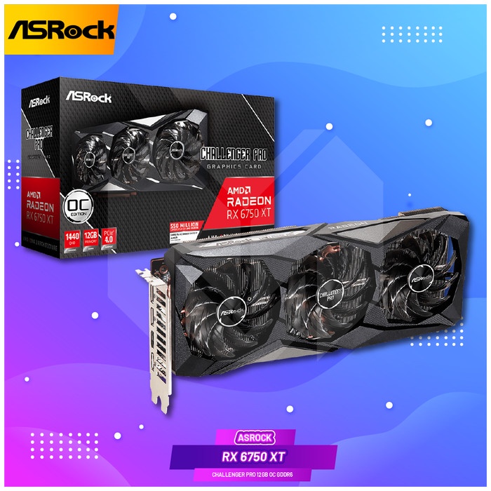 Jual Asrock Radeon RX 6750 XT CHALLENGER PRO 12GB OC GDDR6 - RX6750XT ...