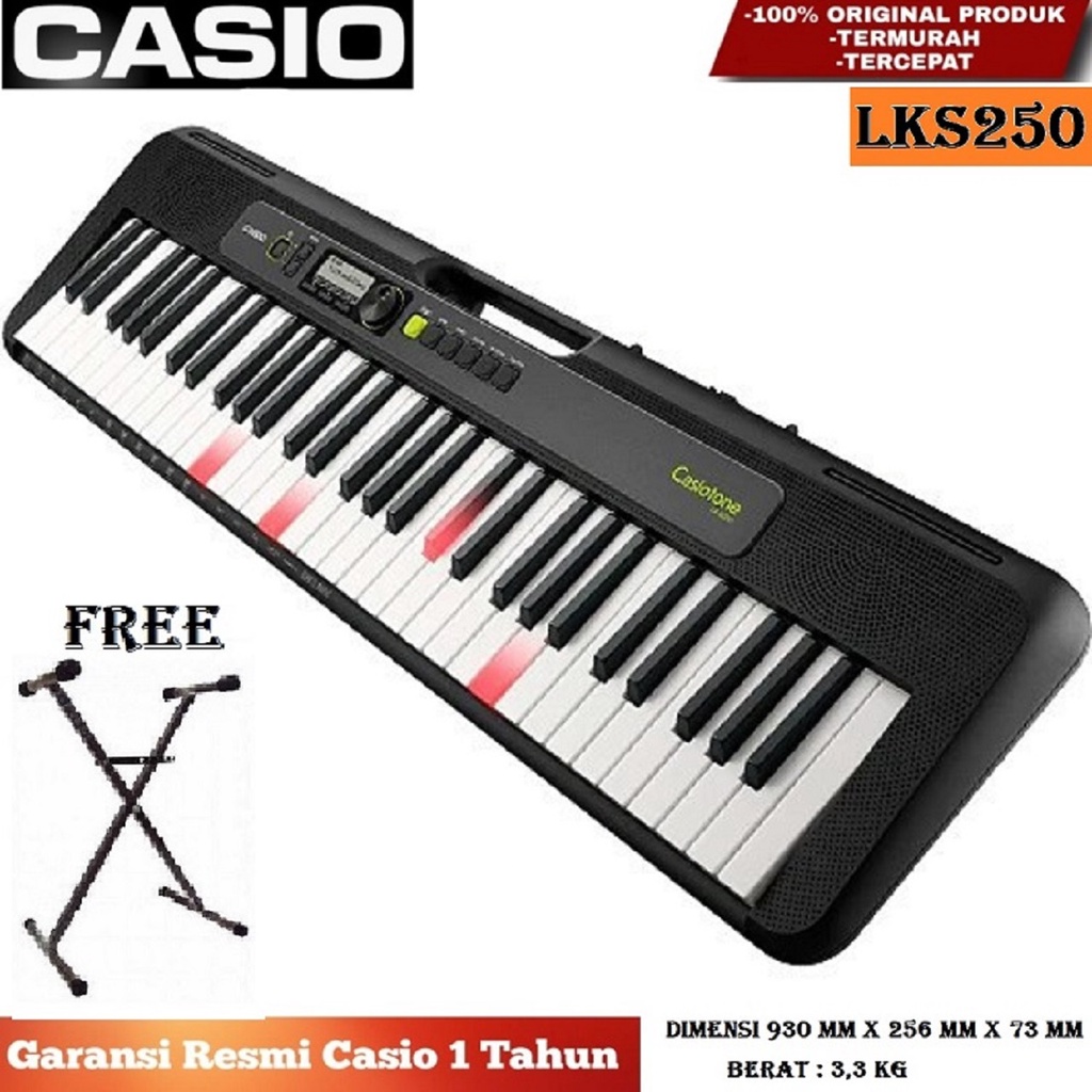 Jual Keyboard CASIO LKS250 / LK-S250 / LK S250 Garansi Resmi 1 Tahun ...